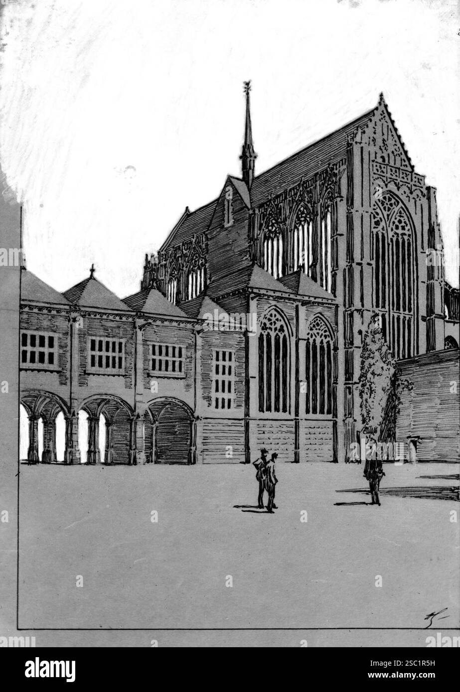 Afbeelding van een plan voor een aanbouw tegen de zuidwestelijke ...