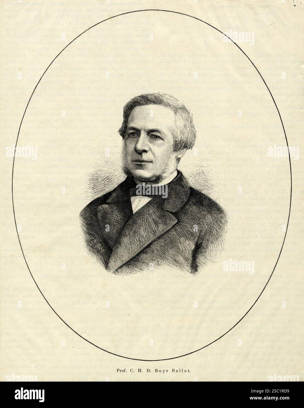 Portret van professor CHD Buys Ballot geboren 10 oktober 1817 ...