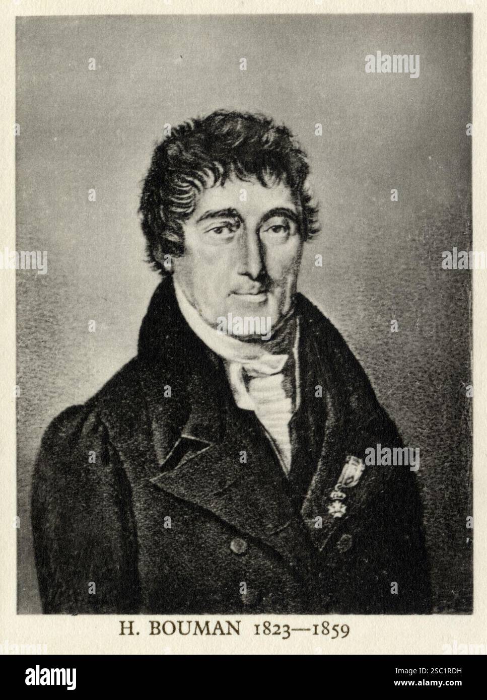 Portret van H Bouman geboren 1789 hoogleraar in de theologie aan de ...