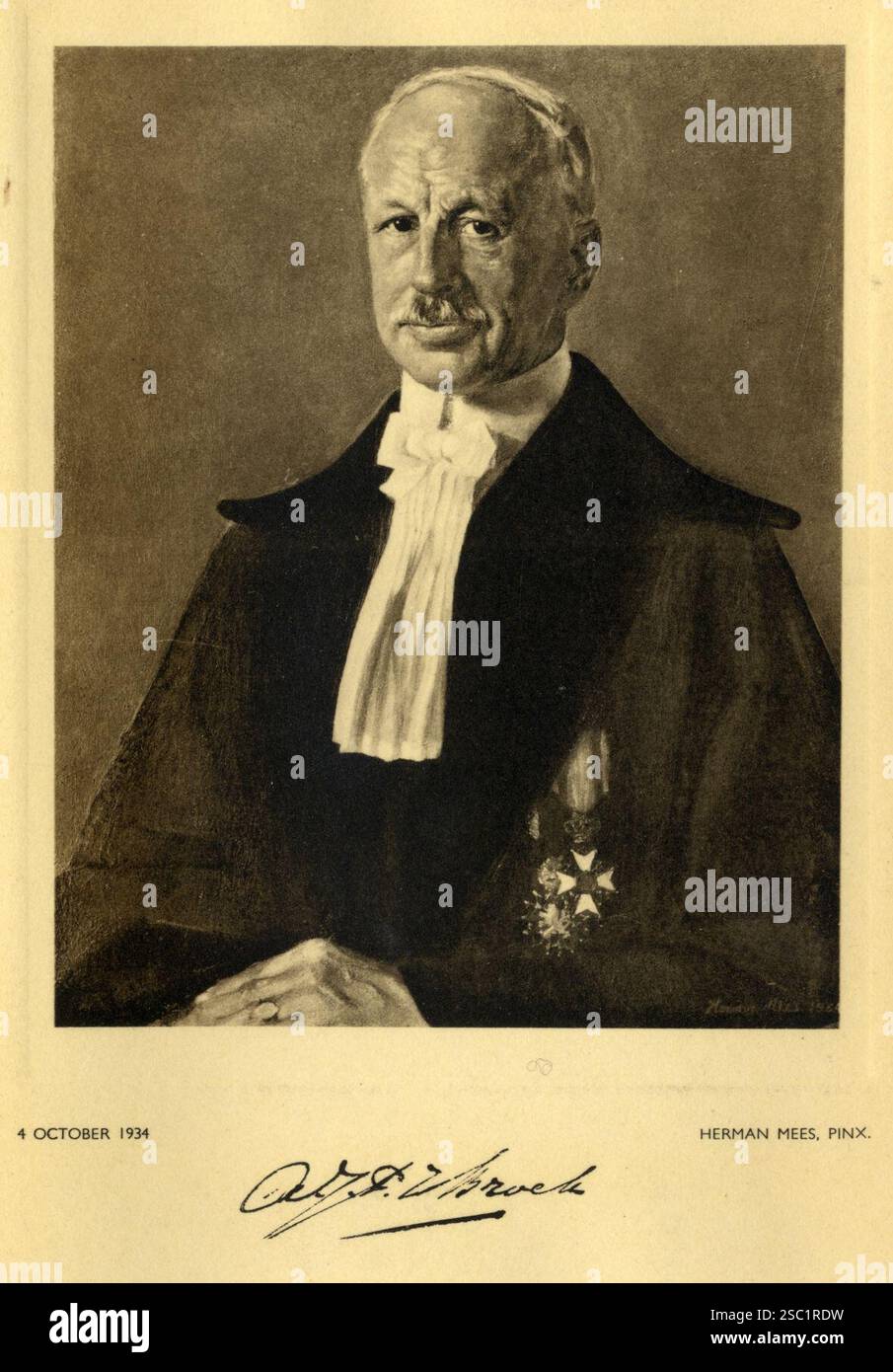 Portret van prof AJP van den Broek geboren 1877 hoogleraar in de ...
