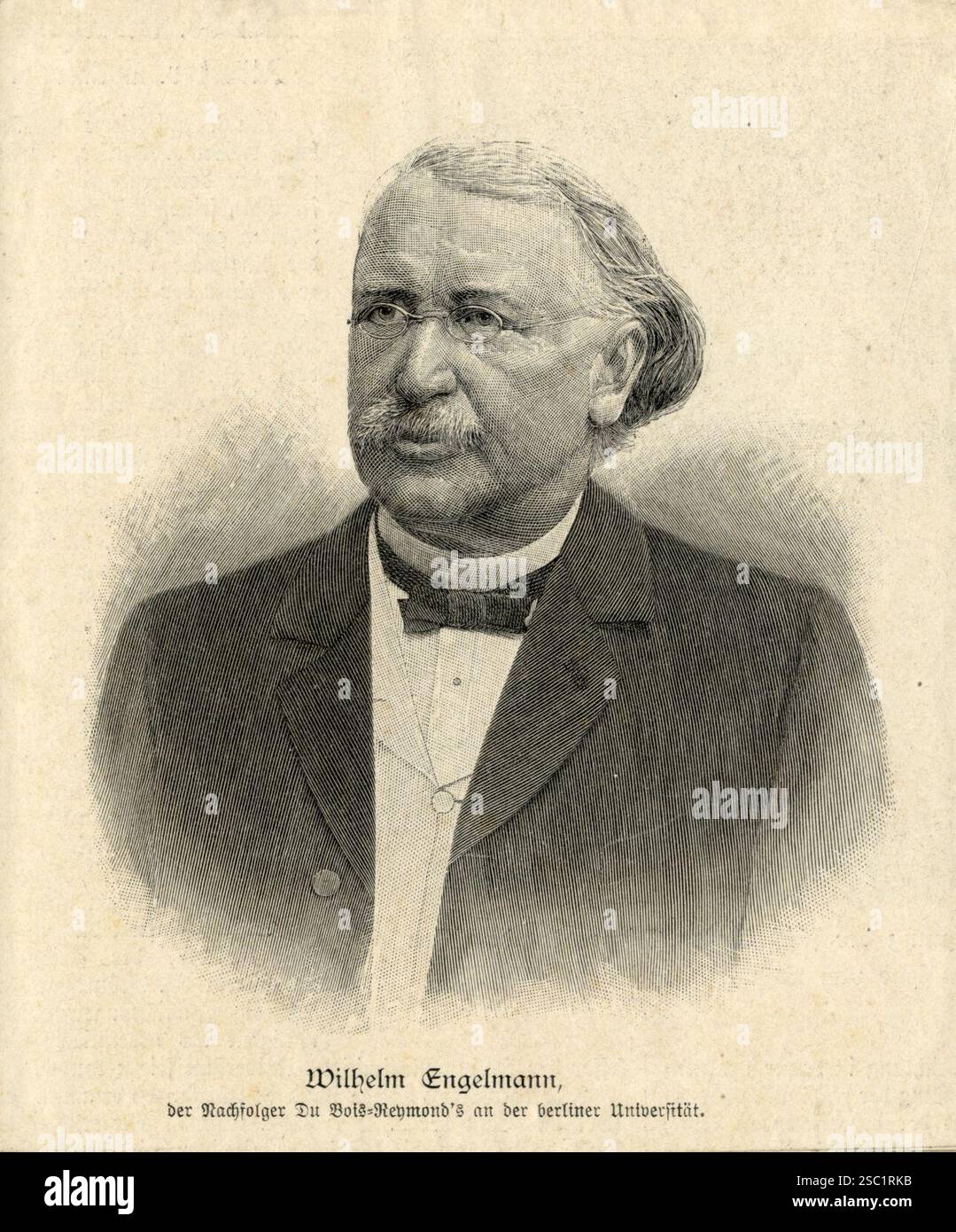 Portret van Theodor Wilhelm Engelmann geboren 1843 hoogleraar in de ...