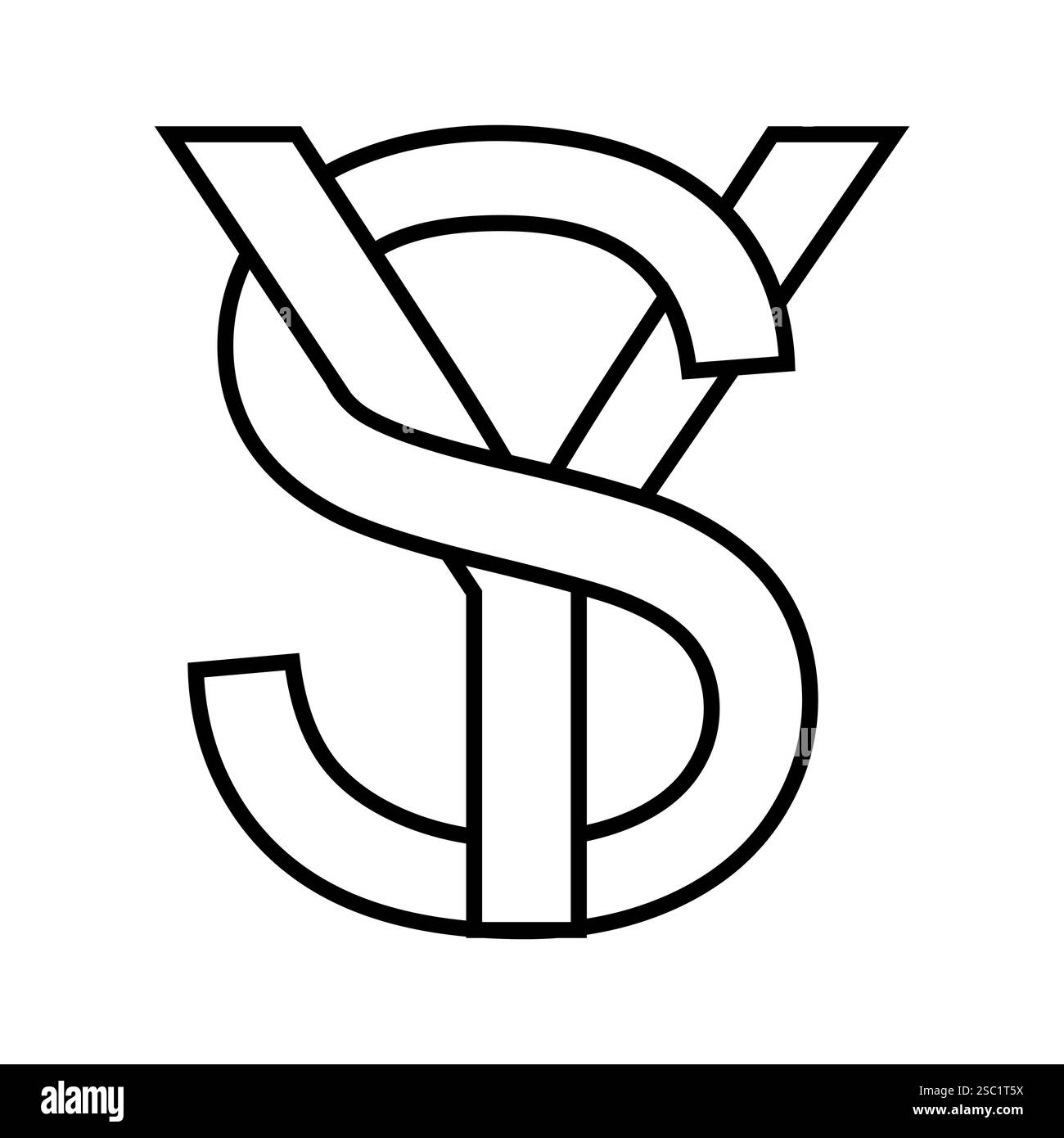 Logo sign sy ys icon double letters logotype y s Stock Vector Image ...