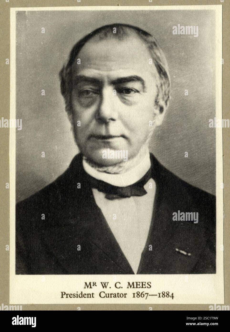 Portret van mr WC Mees geboren 1813 president curator van de Utrechtse ...