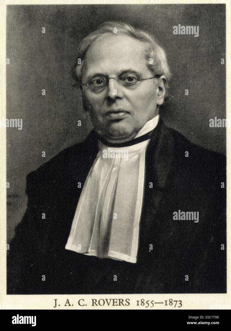 Portret van JAC Rovers geboren 1803 hoogleraar in de letterkunde aan de ...