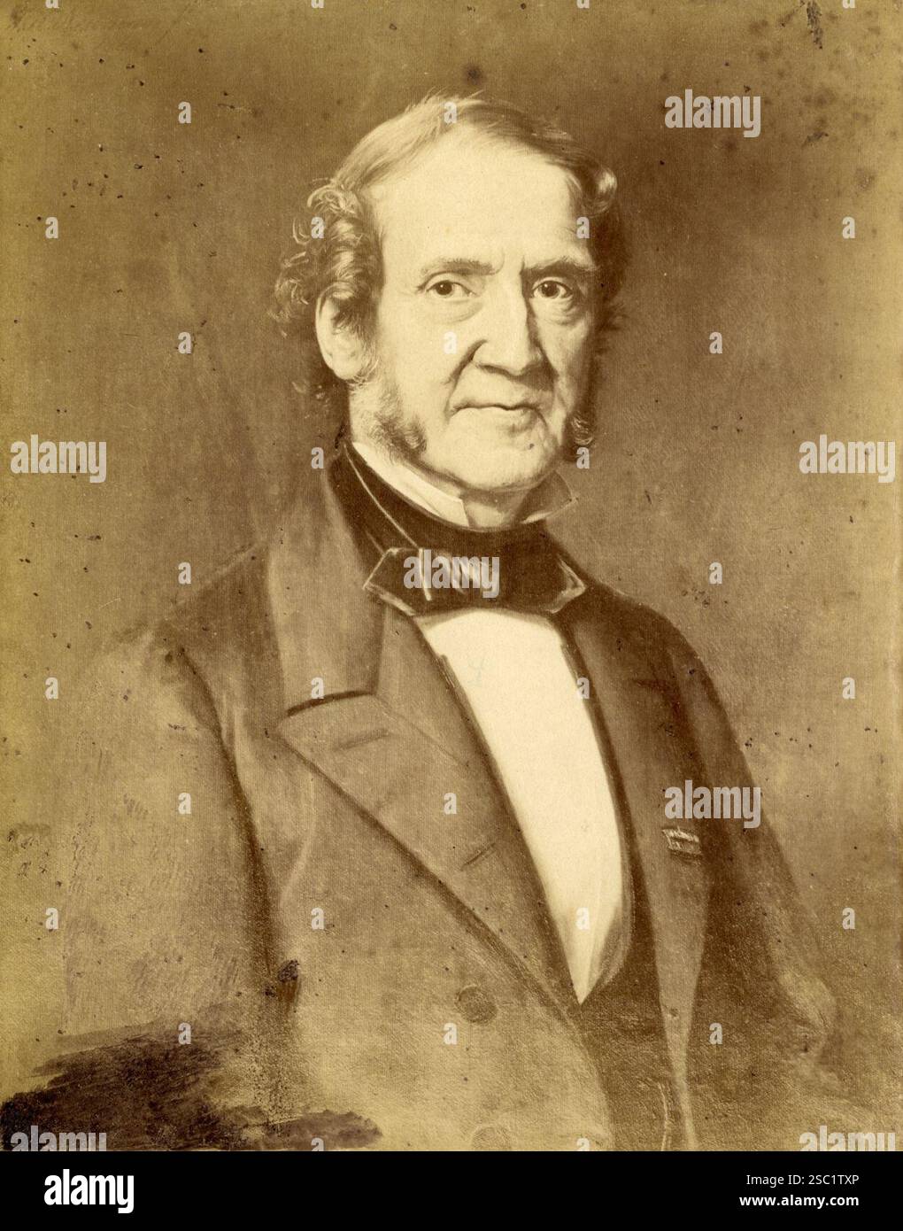 Portret van R van Rees geboren 1797 hoogleraar in de wis en natuurkunde ...