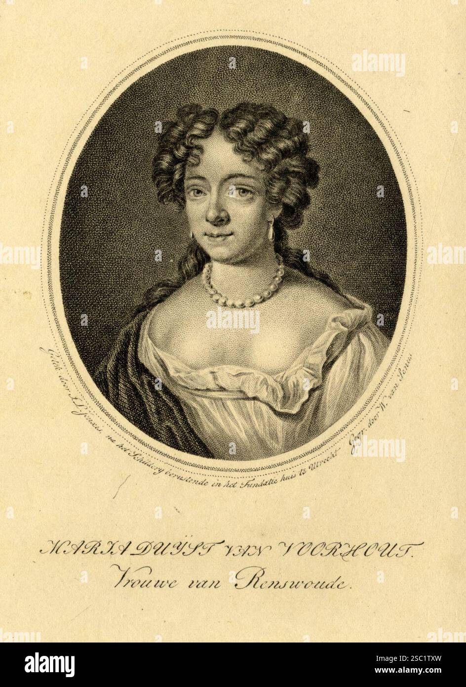 Portret van Maria van Duyst van Voorhout geboren 22 januari 1662 echtgenote van Frederik Adriaan ...