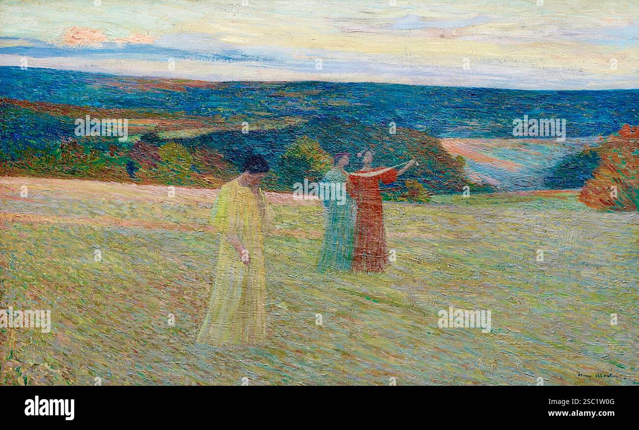 Henri Martin - The Three Muses Stock Photo - Alamy