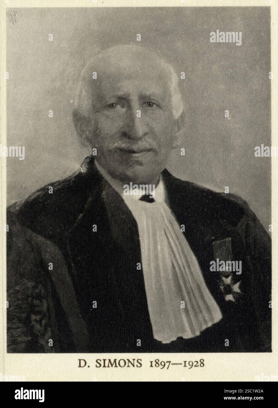 Portret van prof D Simons geboren 1860 hoogleraar in de ...