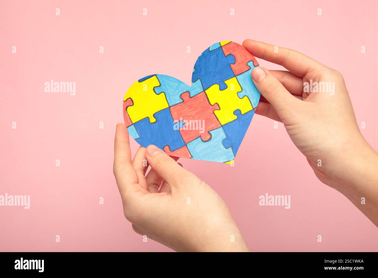 World Autism Awareness day, mental health care concept with puzzle ...