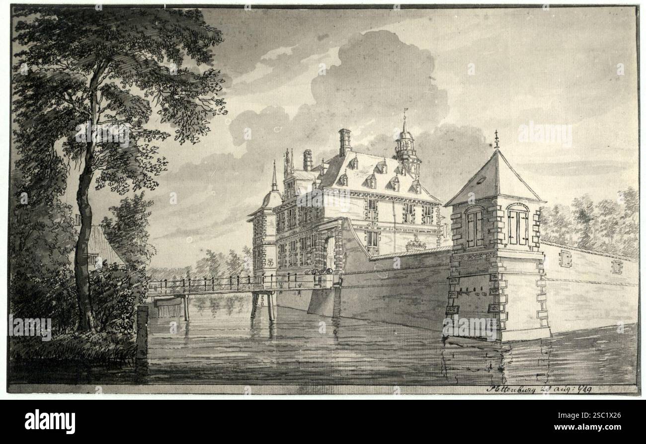 Gezicht op het kasteel Plettenburg bij Jutphaas uit het noordoostenNB ...