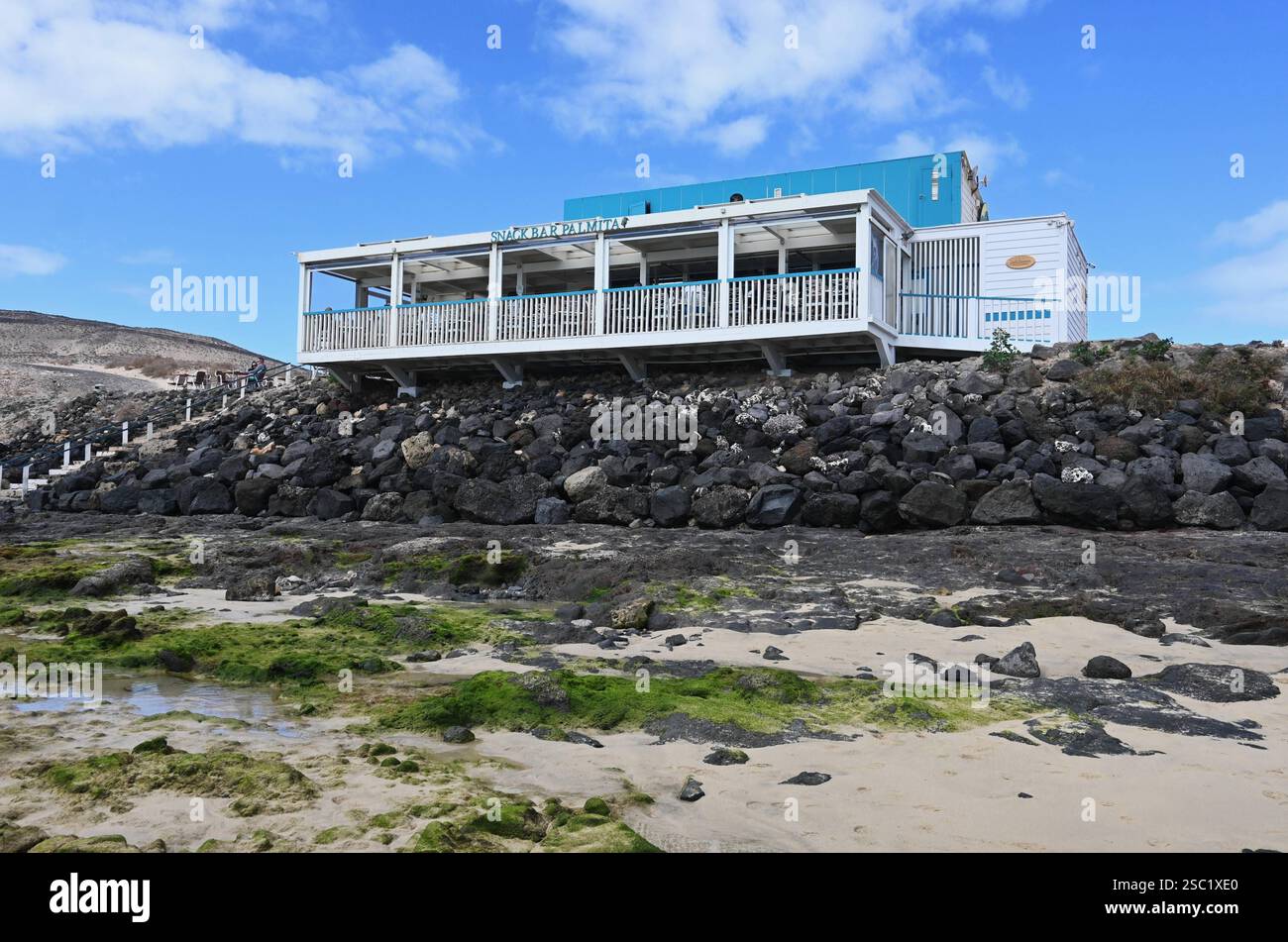 Spanien, Kanarische Insel Fuerteventura, Strandbar bzw Snack Bar ...