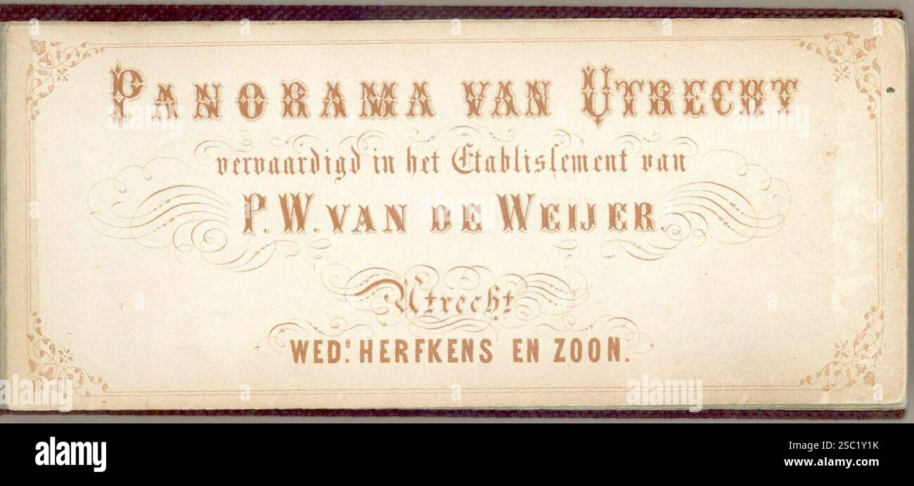 Afbeelding van de titelpagina van het Panorama van Utrecht op de ...