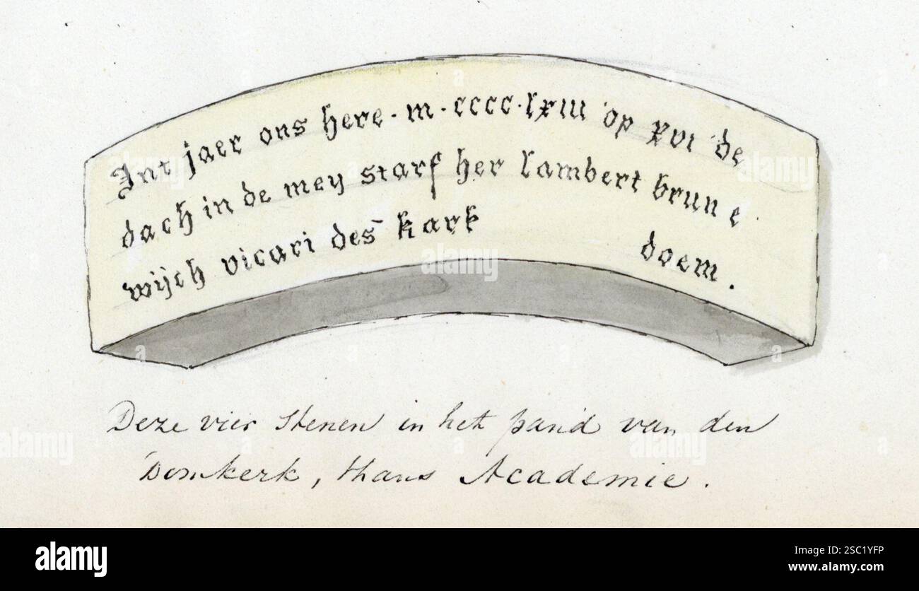 Afbeelding van het grafmonument van Lambert Brun overleden 16 mei 1463 ...