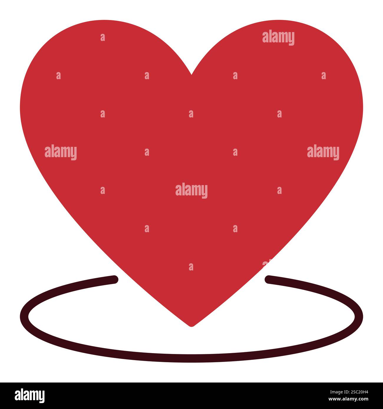Big red heart vector symbol icon - love and emotional connection ...