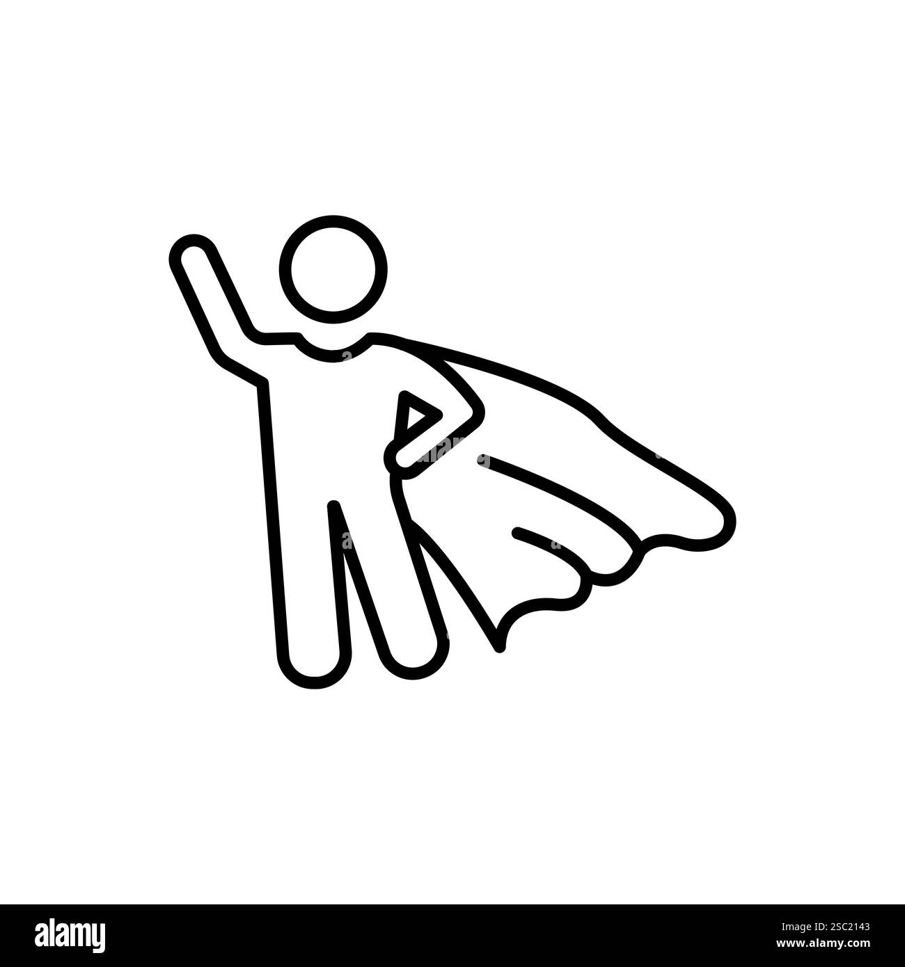 Hero icon in thin line style vector illustration graphic design Stock ...