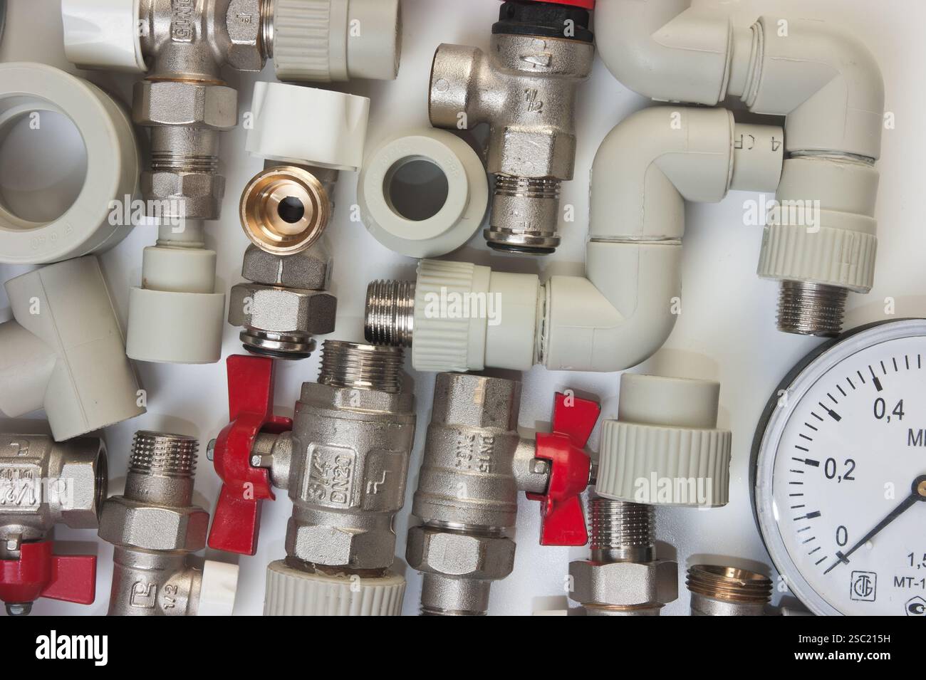 Plumbing fixtures and piping parts Stock Photo - Alamy