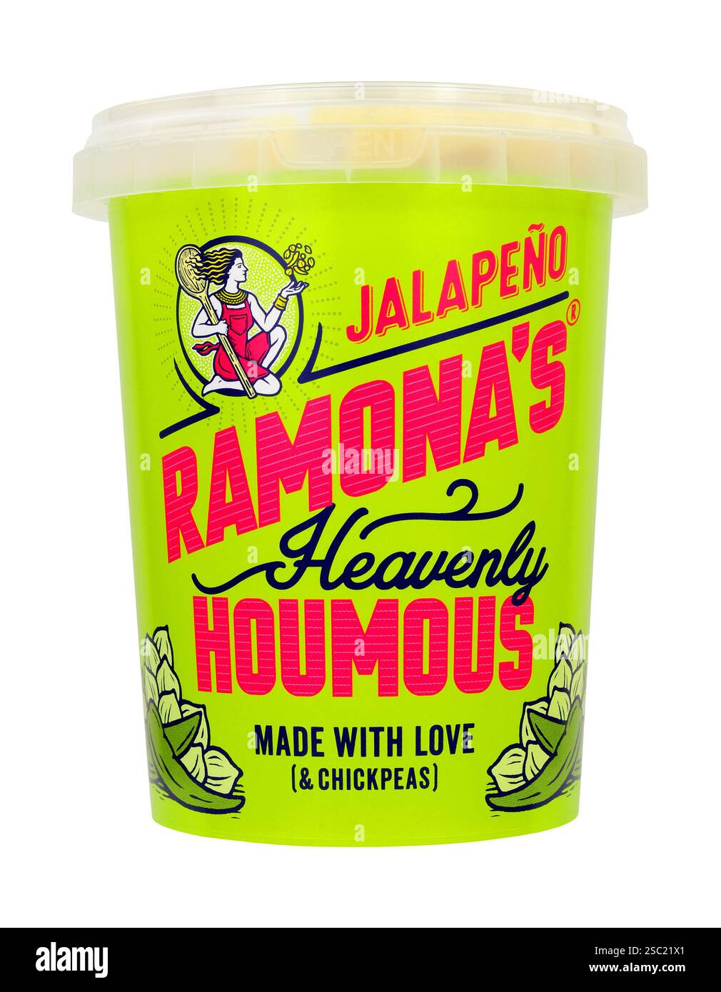 Ramona's jalapeno pepper heavenly houmous made with chickpeas in a 500g ...