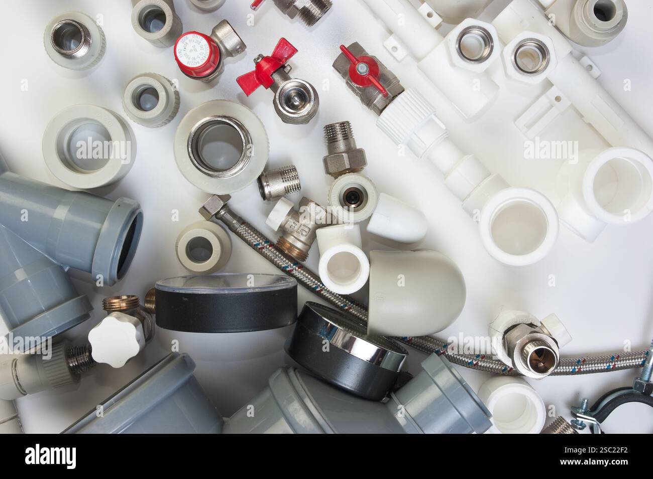 Plumbing fixtures and piping parts Stock Photo - Alamy