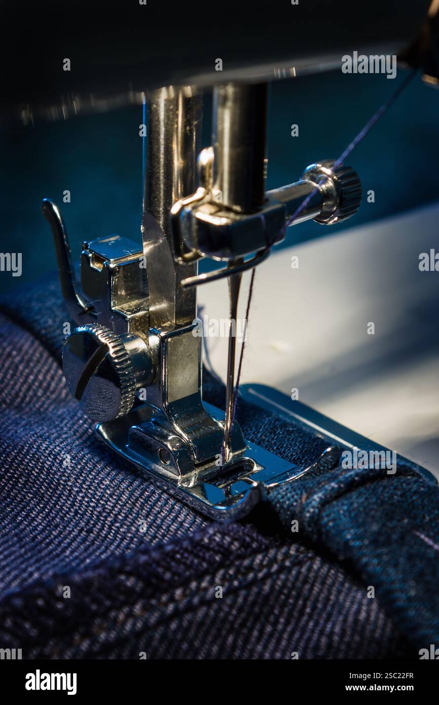 sewing machine and item of clothing Stock Photo - Alamy