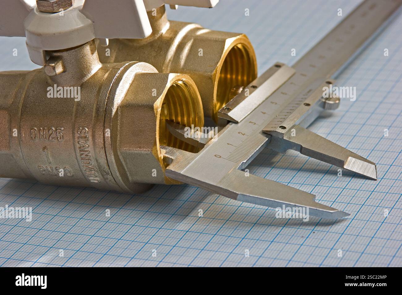 details of the pipeline on the graph paper Stock Photo - Alamy