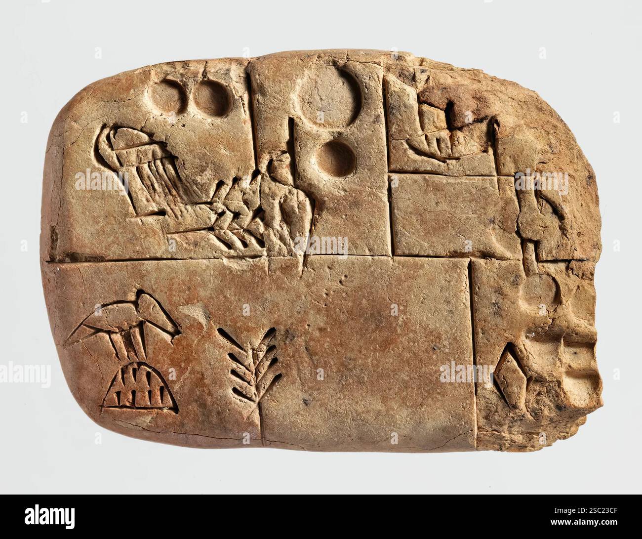 6938. Sumerian Pictogram tablet, the earliest form of writing dating c ...