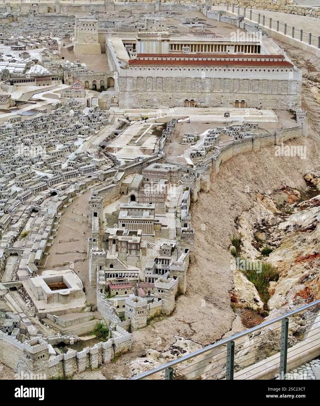 7460. Model of Jerusalem in Herodian times, arround 1st. C AD. Herod's ...
