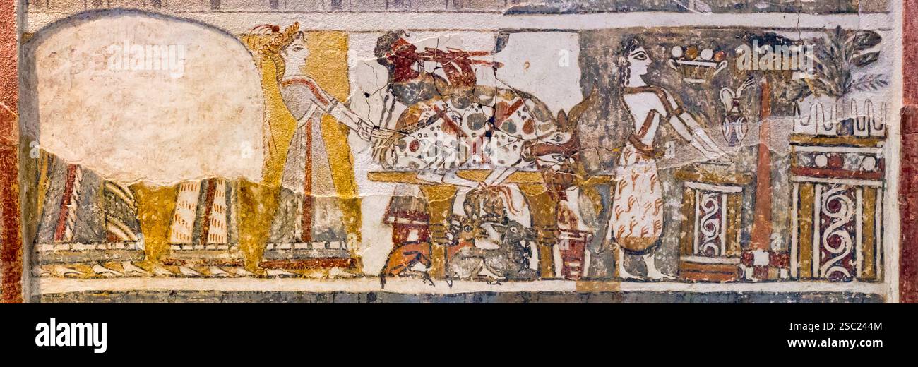 7557. Hagia Triada Sarcophagus dating c. 1400 BC from a chamber tomb at ...