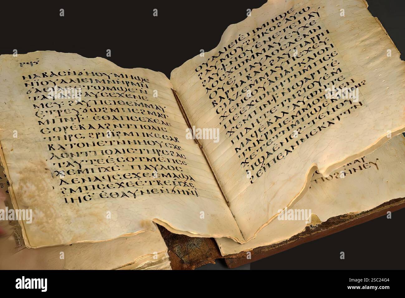 7602. Codex Glazier, is a Coptic uncial manuscript of the New Testament ...