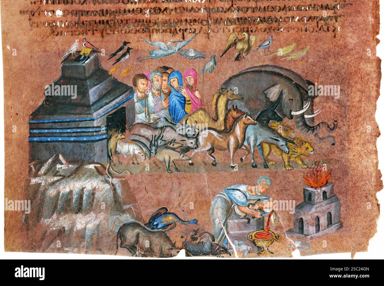 7604. Vienna Genesis one of the oldest illuminated Biblical manuscripts ...