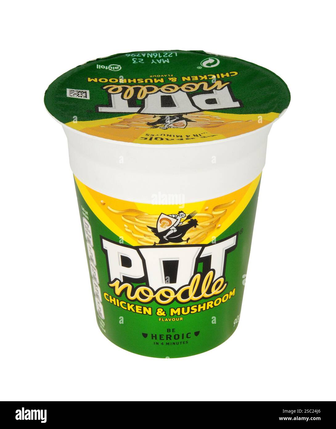 Pot Noodle chicken and mushroom flavour in a 90g pot Stock Photo - Alamy