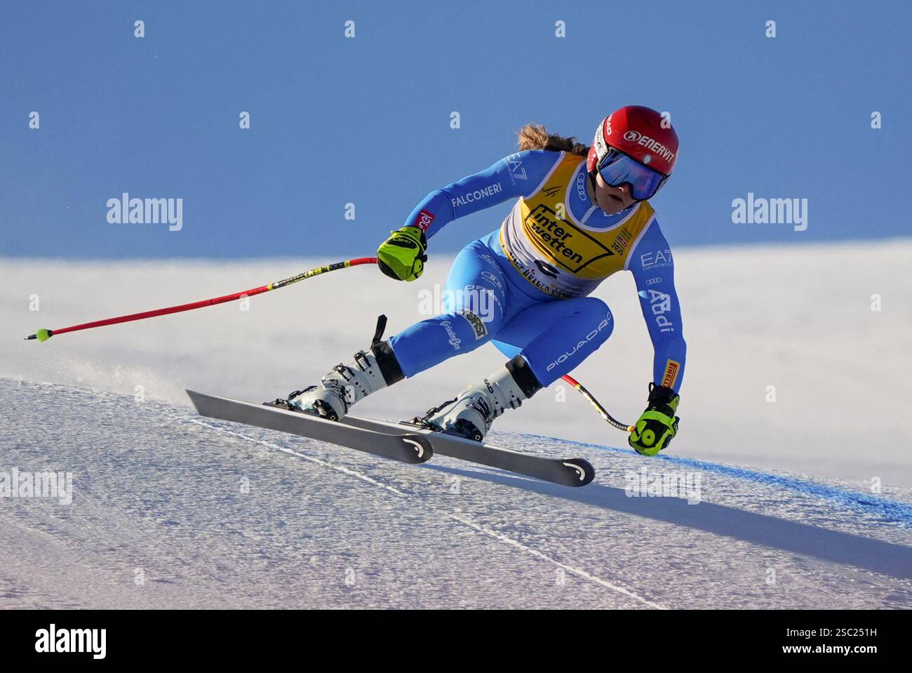 Italy's Laura Pirovano speeds down the course during a women's downhill ...