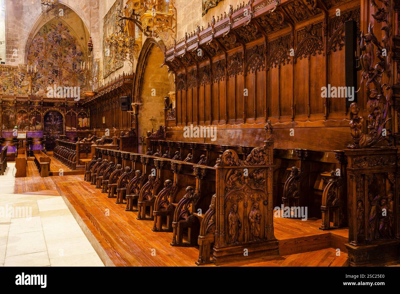 Choir stalls, Renaissance style work by Juan de Salas, 16th century ...