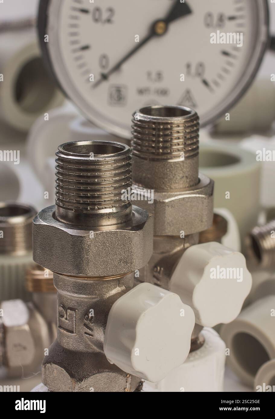 Plumbing fixtures and piping parts Stock Photo - Alamy