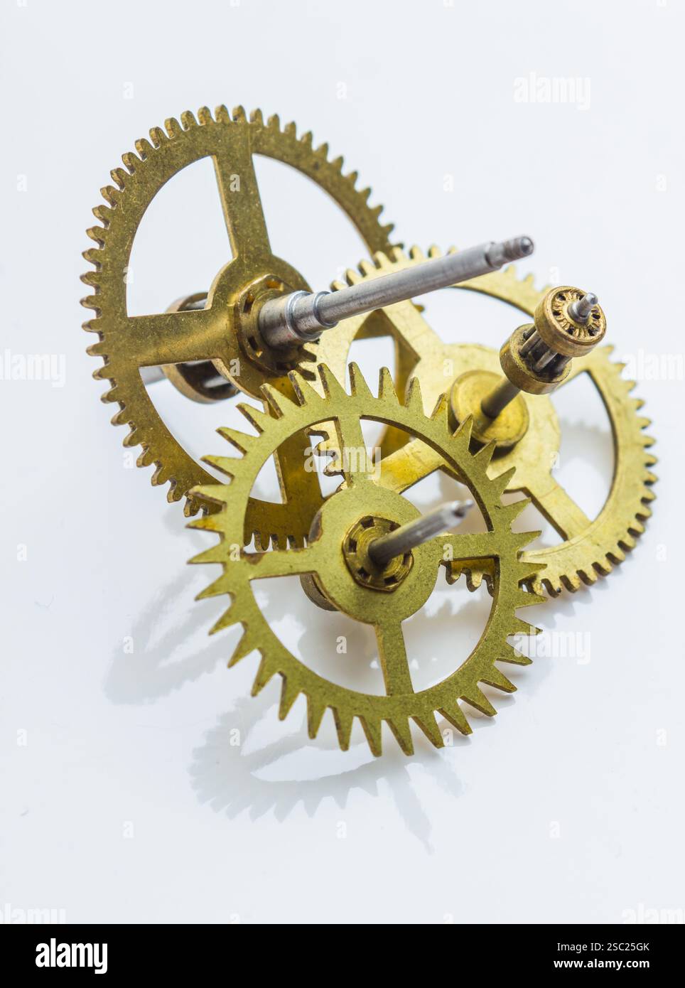Cogwheel clock on white hi-res stock photography and images - Alamy