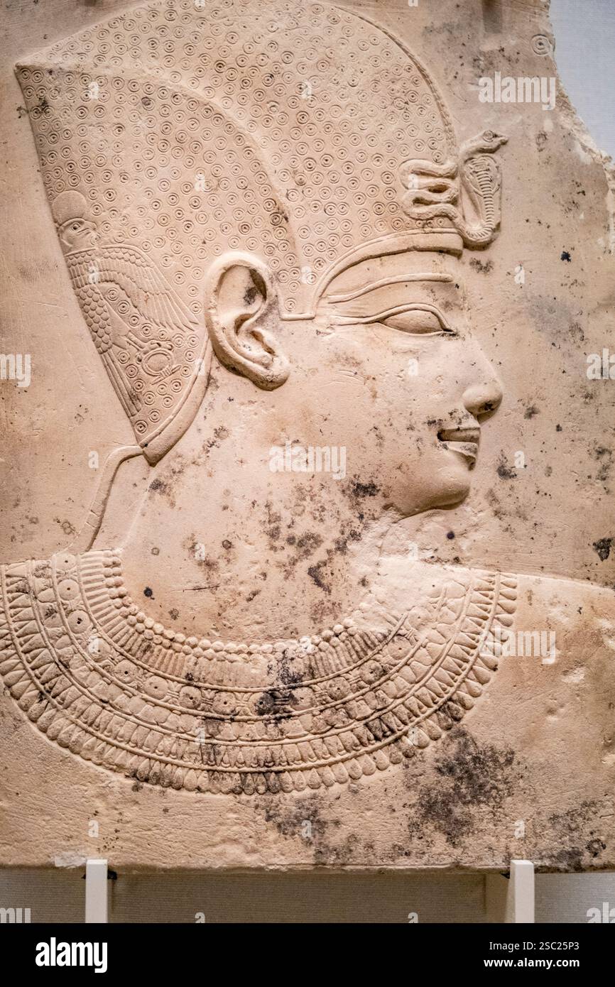 Pharaoh’s Basorelieve, Greco-Roman era, early Ptolemaic dynasty, c.300 ...
