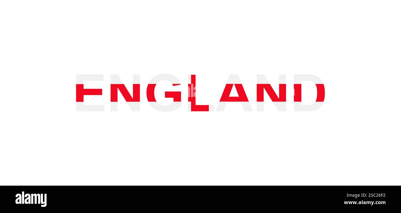 Letters England in the style of the country flag. England word in ...