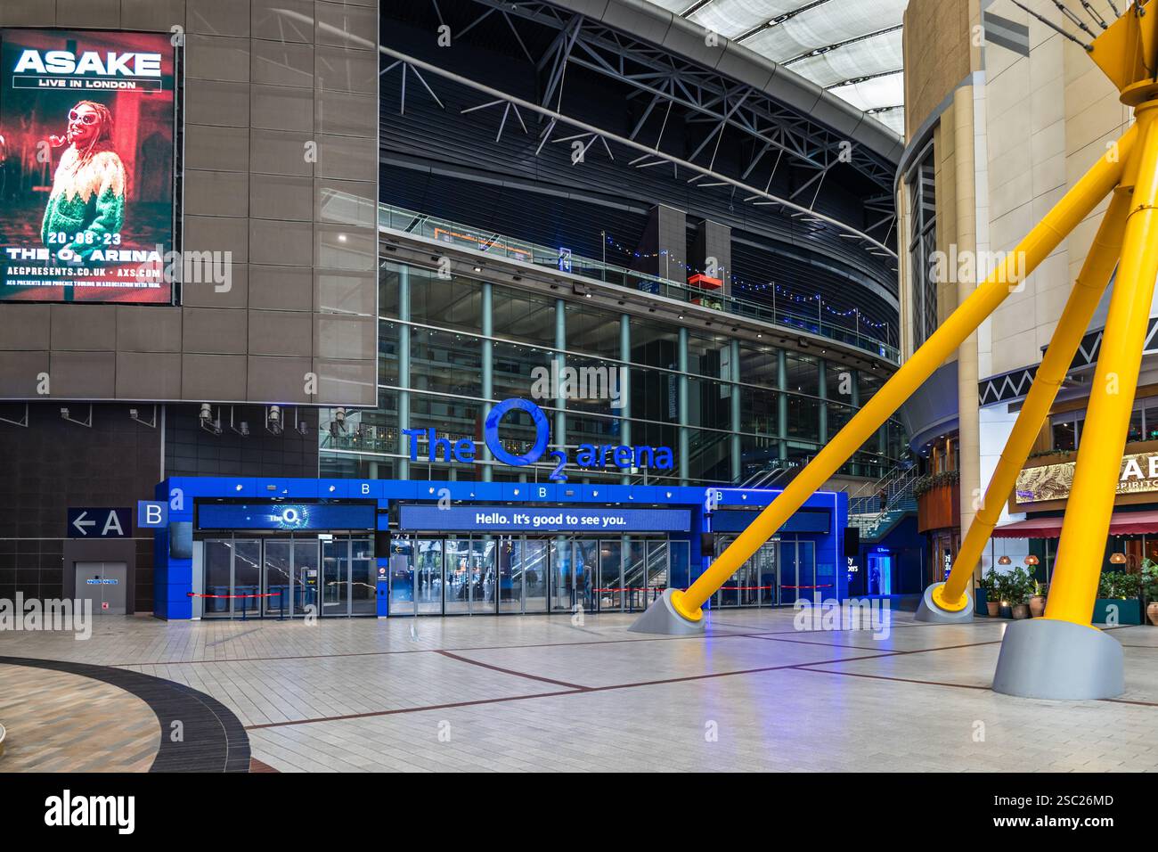 The O2 Arena Entrance. Modern Design Entertainment Hub. London, UK, 29 ...
