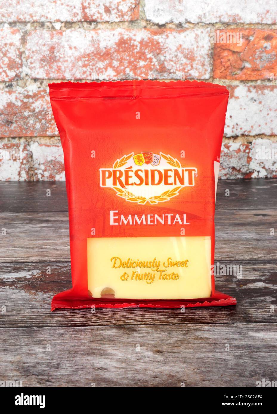President Emmental cheese pack made with pasteurized cows milk and has ...