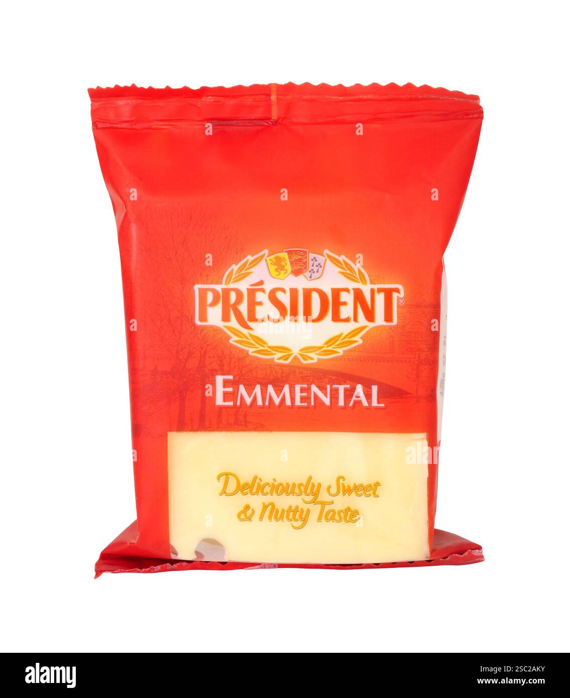 President Emmental cheese pack made with pasteurized cows milk and has ...