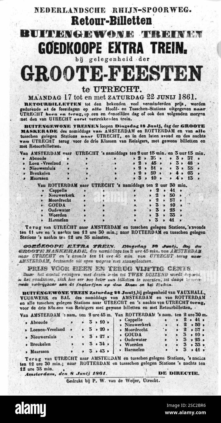 Afbeelding van het strooibiljet van de Nederlandsche ...