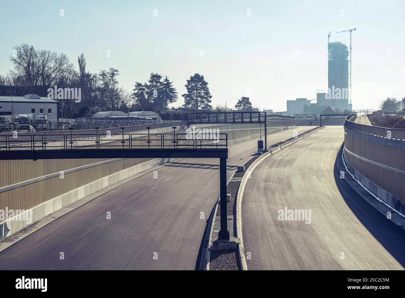 04 . 02 . 2025 , Berlin : Baustelle Stadtautobahn A 100 , Höhe Mathilde ...