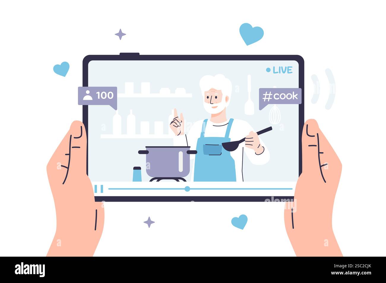 Elderly person cooking home Cut Out Stock Images & Pictures - Alamy