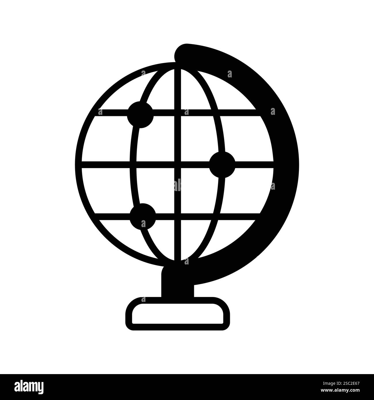 A spherical representation of Earth, showing continents, and countries ...