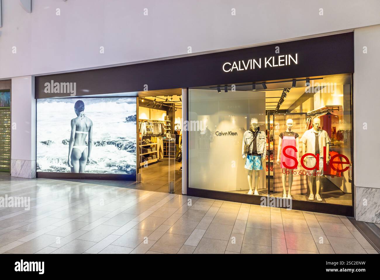 Calvin Klein Clothing Store in The O2 Arena. London, UK, 29 June 2023 ...