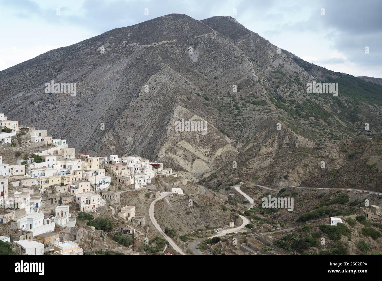 The Greek island of Karpathos surrounded by the Mediterranean Sea Stock ...
