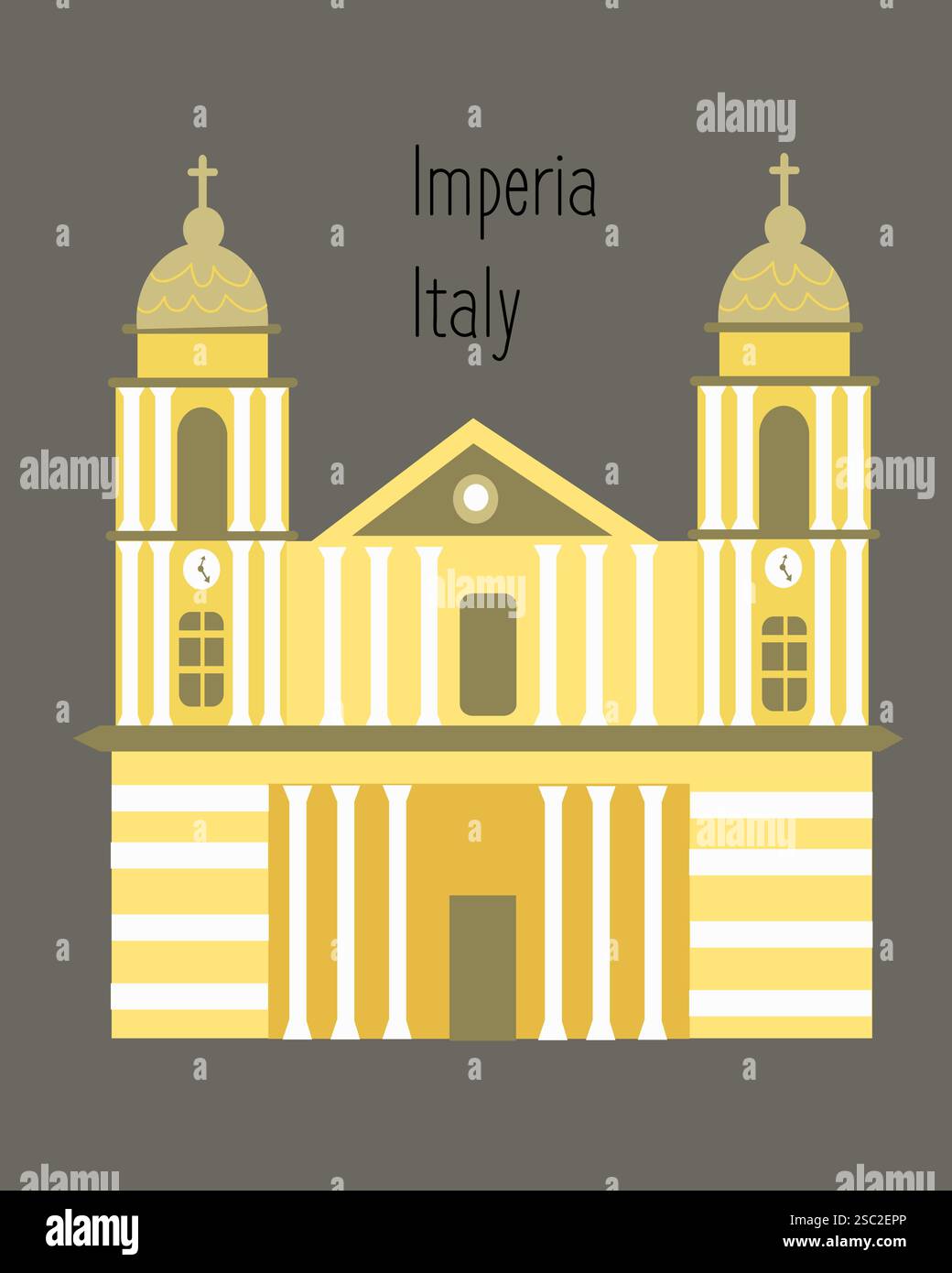 Duomo di San Maurizio, Italy. Sights and buildings in Liguria, Imperia ...