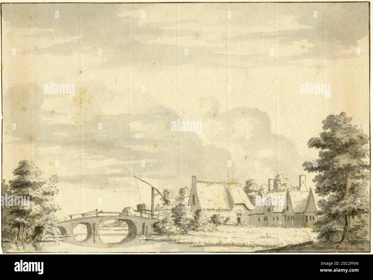 Gezicht over de Leidsche Rijn op het dorp De Meern Stock Photo - Alamy