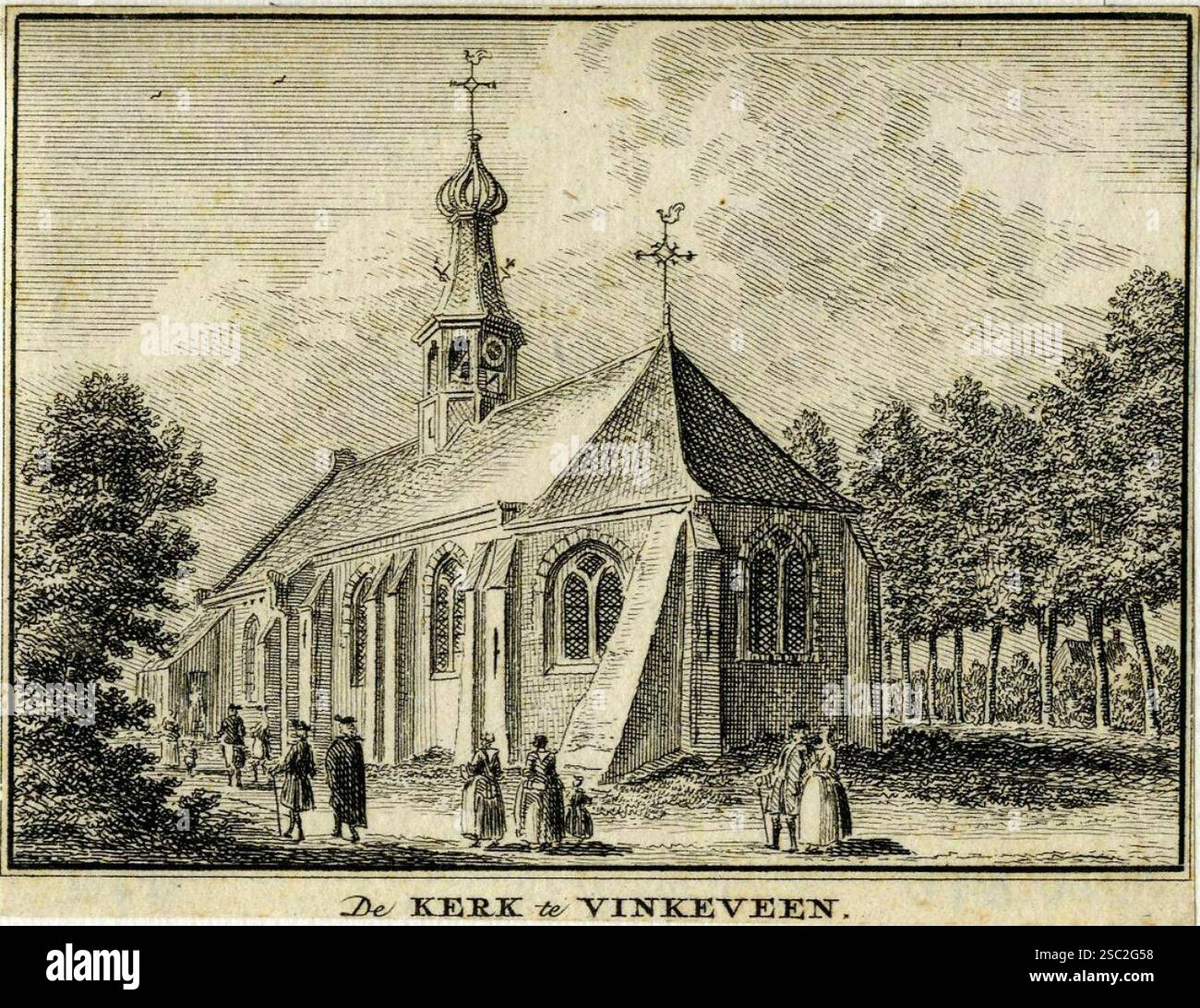 Gezicht op de Nederlands Hervormde kerk te Vinkeveen uit het zuidoosten Stock Photo - Alamy