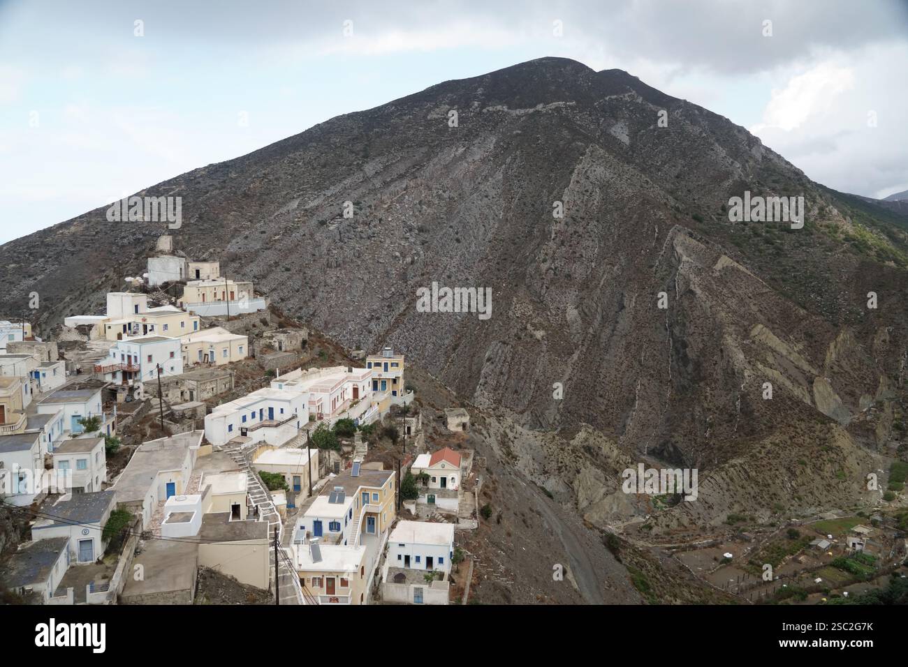 The Greek island of Karpathos surrounded by the Mediterranean Sea Stock ...