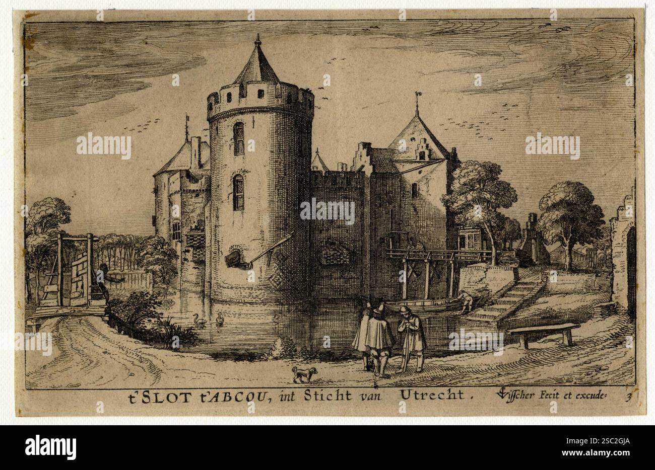 Gezicht op het slot Abcoude bij Abcoude Stock Photo - Alamy